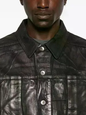 Rick Owens Jumbo Metallic-effect Denim Jacket