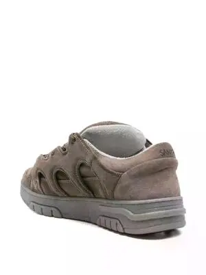 SANTHA Lace-up Fastening Sneakers - Brown