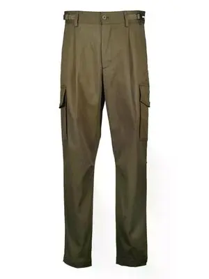 Moncler Pleated Trousers With Logo Patch