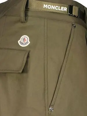 Moncler Pleated Trousers With Logo Patch