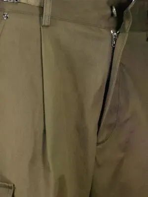 Moncler Pleated Trousers With Logo Patch