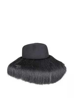 Comme Des Garçons Fringed Wool Hat - Black
