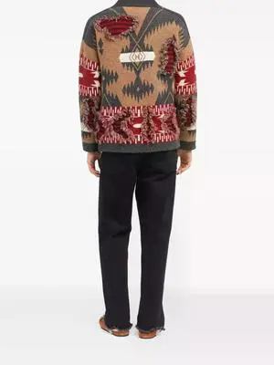 Alanui Patterned Fringed Cardigan - Brown