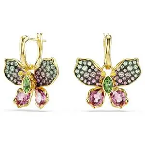 SWAROVSKI Idyllia Flower Drop Earrings With Crystal Embellishments - Multicolored