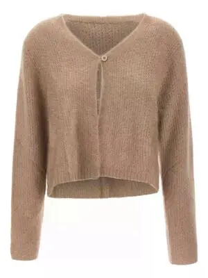 Hemisphere Textured Single-button Cardigan