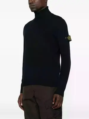 Stone Island Logo-patch Turtleneck Sweater