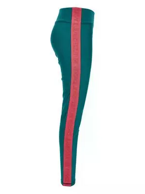 Versace Embossed-logo Leggings - Blue