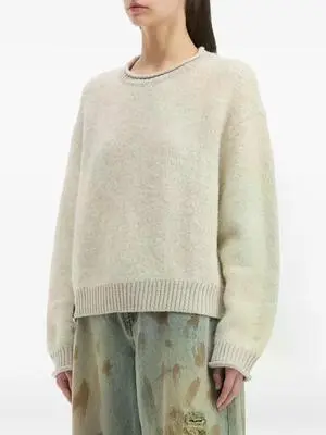 Izzue Ribbed-cuff Crew-neck Sweater