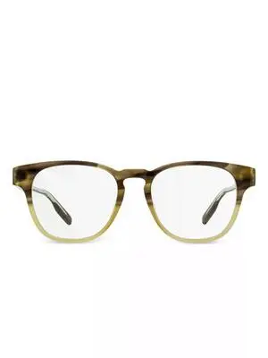 Zegna Keyhole Square Frame Glasses - Brown