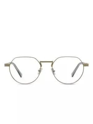 Zegna Geometric Single-bridge Eyeglasses - Grey