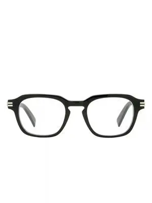 Zegna Keyhole Bridge Rectangular Eyeglasses - Black