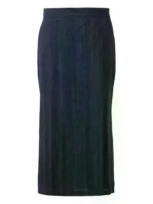 PUSHBUTTON Pinstripe Tie-detailed Skirt