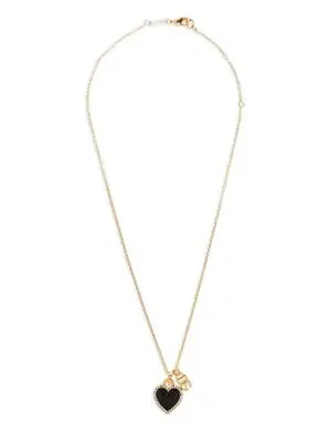 Dolce & Gabbana Heart Pendant Necklace Black