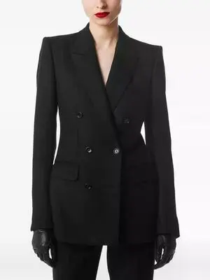 TOM FORD Double-breasted Wool Blazer - Black