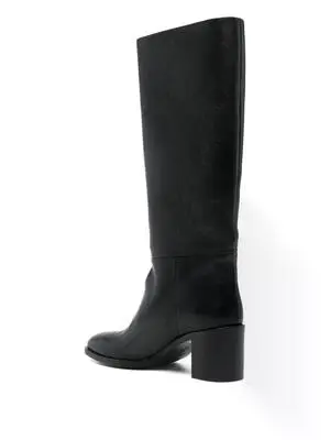 P.a.r.o.s.h Knee-high Block-heel Boots - Black