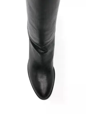 P.a.r.o.s.h Knee-high Block-heel Boots - Black