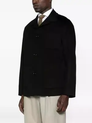LARDINI Single-breasted Coat - Black