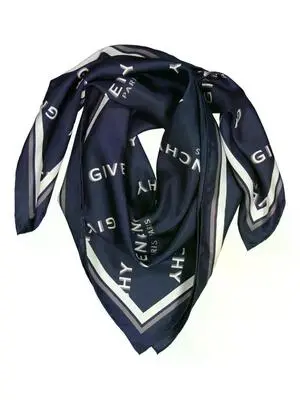 Givenchy Logo Scarf - Blue