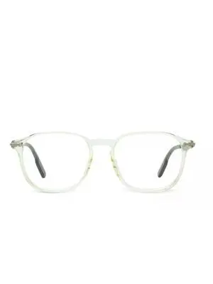 Zegna Square-frame Glasses With Keyhole Bridge - Green