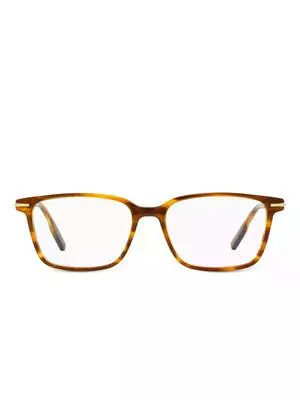 Zegna Rectangular Eyeglasses - Brown