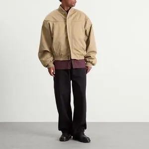 WILLY CHAVARRIA Gas Station Bomber Jacket - Travertine