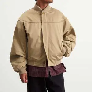 WILLY CHAVARRIA Gas Station Bomber Jacket - Travertine