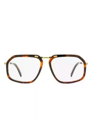 Zegna Rectangular Single-bridge Eyeglasses - Brown