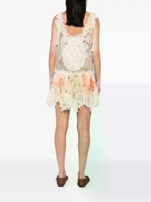 Zimmermann Cascadian Lace Mini Dress In Purple - 30% Off | Editorialist
