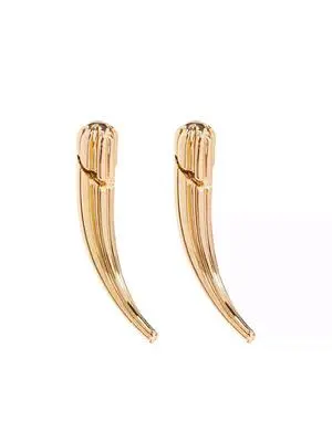 Tory Burch Ribbed Claw Earrings - Gold