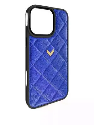 VELANTE Leather Iphone 16 Pro Max Phone Case - Blue