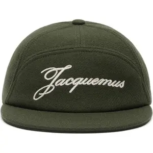 Jacquemus La Casquette Embroidered Logo Baseball Cap - Dark Khaki 580