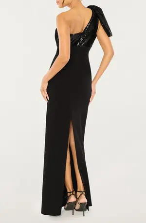 Likely Rora Sequin Bow Gown