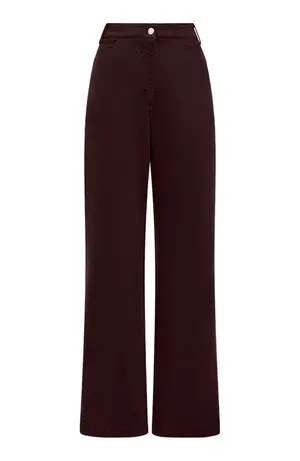 Another Tomorrow Wide Leg Workwear Pant