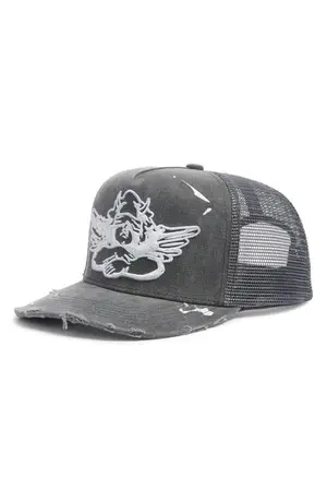 BOYS LIE Embroidered Trucker Hat - Grey