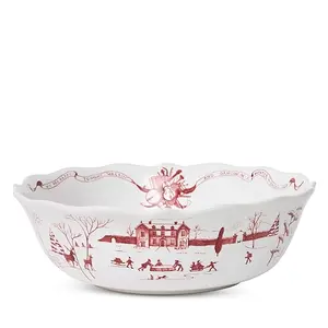 JULISKA Country Estate Winter Frolic 11 Serving Bowl - Ruby