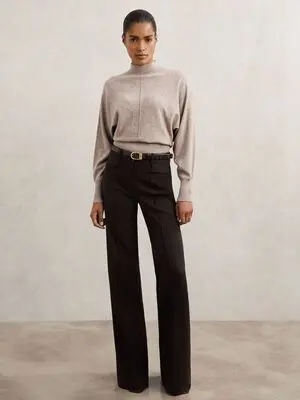 REISS Wool-blend Jumper With Cashmere - Neutral