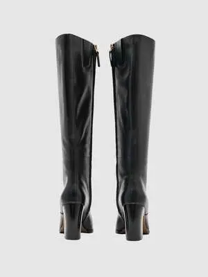 REISS Gabrielle Leather Knee-high Boots