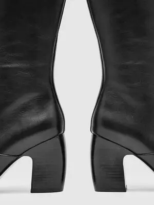 REISS Gabrielle Leather Knee-high Boots