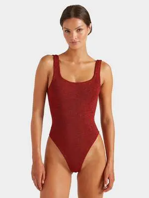 Hunza G Square Neck One Piece Swimsuit