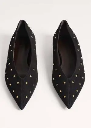 ME+EM Studded Point Flat - Black
