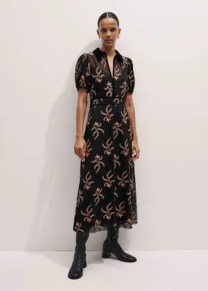 ME+EM Floral Embroidered Maxi Dress