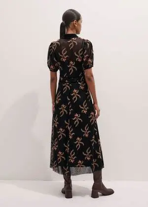ME+EM Floral Embroidered Maxi Dress