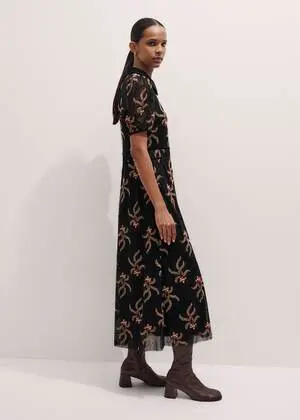 ME+EM Floral Embroidered Maxi Dress