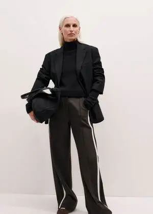 ME+EM Contrast Side Stripe Relaxed Pant