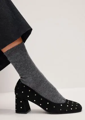 ME+EM Studded Block Heel