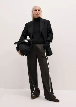 ME+EM Cashmere High Neck Crop Jumper - Black