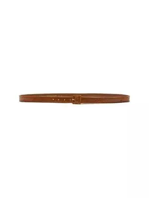 Malìparmi Leather Belt With Square Buckle - Brown