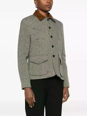 Polo Ralph Lauren Suede-trim Herringbone Jacket