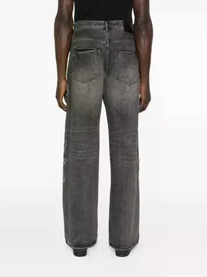 PURPLE BRAND Embroidered Wide-leg Jeans