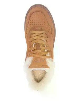 AUTRY Medialist Shearling Sneakers - Brown